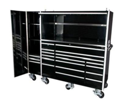 China Multi-drawers opcional 2.4m caixa de ferramentas com armário lateral à venda