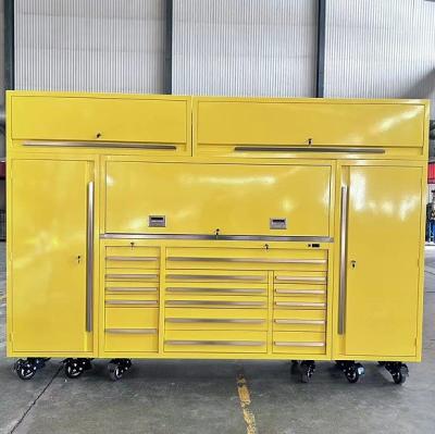 Cina Disegno Steel Tool Garage Cabinet Set con ruote e supporto personalizzato OEM Logo in vendita