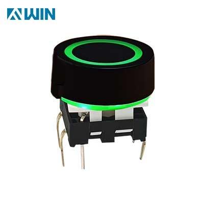 China Momentary Broadcast 16mm round LED Illuminated clear buttonTact Switch for sale