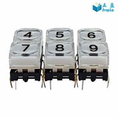 China TS15 Series 12mm Size Clear Momentary Function Broadcasting System Illuminated White Color Pushbutton Switch For Audio for sale