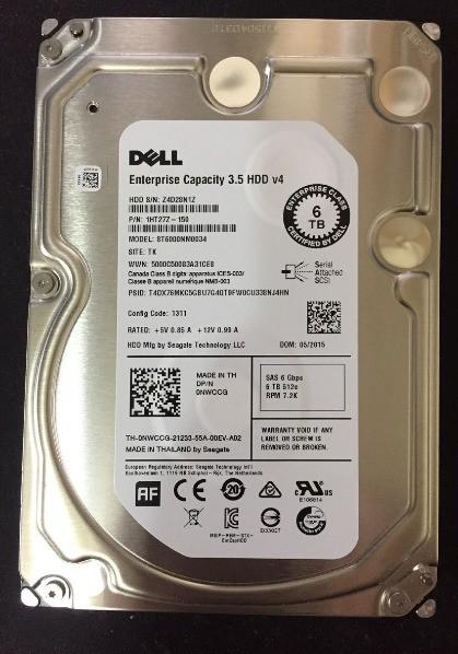 Quality 6TB ST6000NM0034 SAS 7.2K 3.5'' Hard Drive 0PRNR6 0NWCCG for PowerEdge SAS 6Gb/s for sale