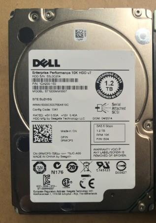 Quality Used Internal 1.2TB 10K 2.5'' SAS 0RMCP3 32MB 10000rpm Server Hard Drives for sale
