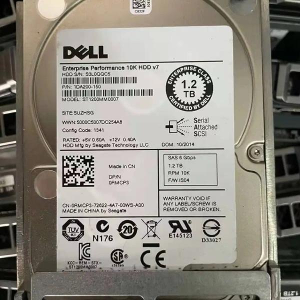 Quality Used Internal 1.2TB 10K 2.5'' SAS 0RMCP3 32MB 10000rpm Server Hard Drives for sale