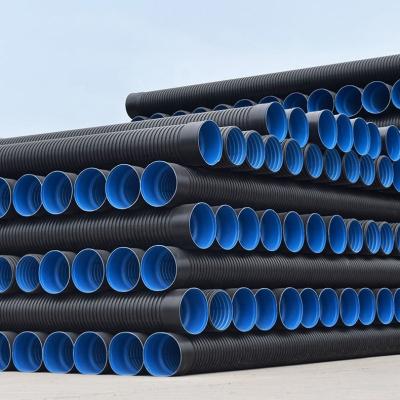 China New Material plastic HDPE Corrugated Pipe 200mm 2500mm for Water Supply for sale