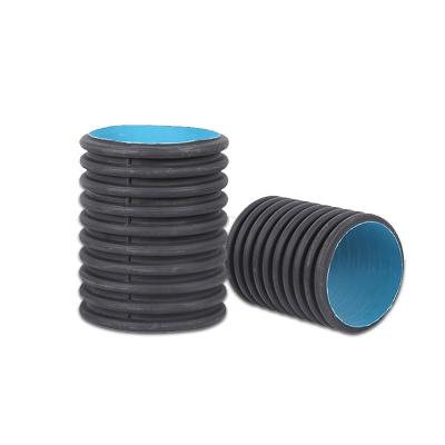 China Factory Outlet 6 Inch HDPE Double Twin Wall Corrugated Plastic Pipe SN4 Price List for Drainage System for sale