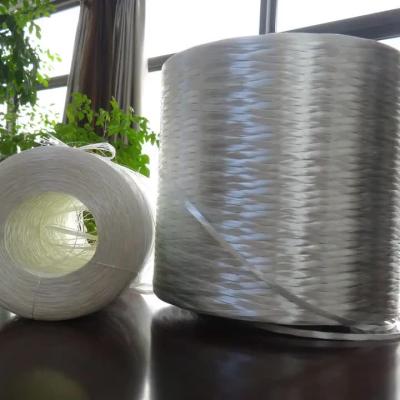 China Hot Selling Direct Glass Yarn Fiber High Strength AR Tensile 2400Tex With Oil Glassfibre E-Glass Hoop Price Fiberglass Roving for sale