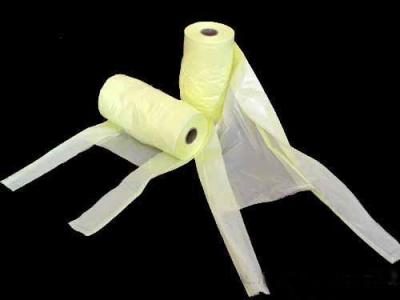 Cina Sacchetti di plastica solubili colorati alla moda della maglietta/sacchetto della spesa di plastica su rotolo in vendita
