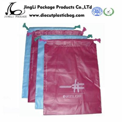Cina Borsa di plastica biodegradabile durevole di plastica stampata della maglietta delle borse di cordone dell'indumento in vendita