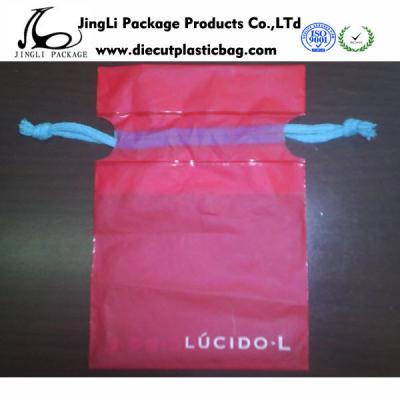 Cina i piccoli sacchetti di plastica durevoli dell'alimento hanno personalizzato le borse di cordone, rosse in vendita
