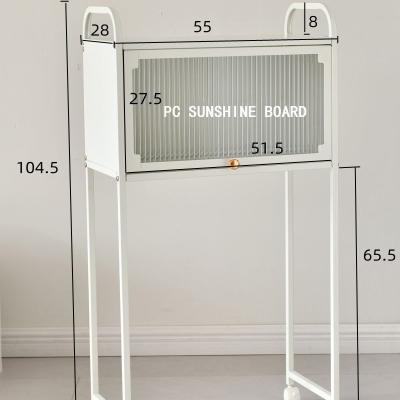 China No Installation Vacuum Cleaner Storage Rack Portable Side Table With Drawers 51cm*65cm for sale