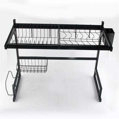 China OEM Double Layer Retractable Sink Top Dish Rack CE Certified Anti Rust for sale