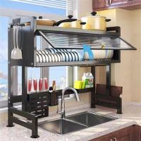 Quality OEM Double Layer Retractable Sink Top Dish Rack CE Certified Anti Rust for sale