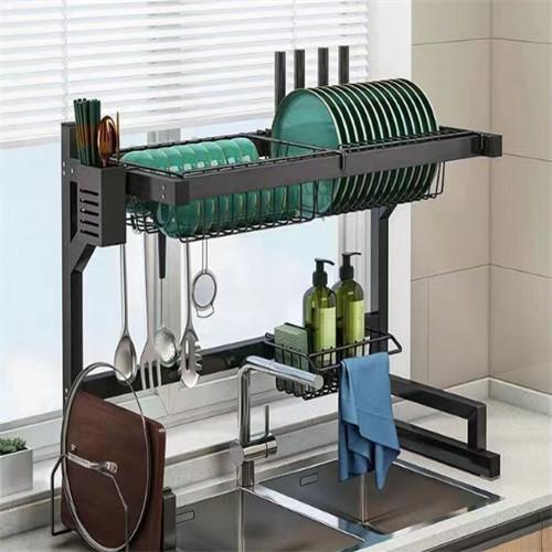 Quality Multi Functional Bowl Dish Sink Drain Rack With Anti Slip Suction Cup Foot Pads for sale