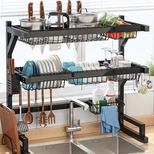Quality Customizable Kitchen Drain Rack 64-100cm Telescopic Low MOQ 34 Bowls 11 Plates 6 for sale