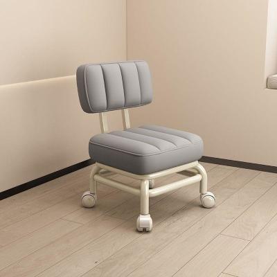 China Swivel Wheel Simple Sofa Stool With Soft Backrest Compact And Space Saving for sale