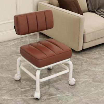 China Universal Wheels Small Stool With Backrest For Children Household for sale