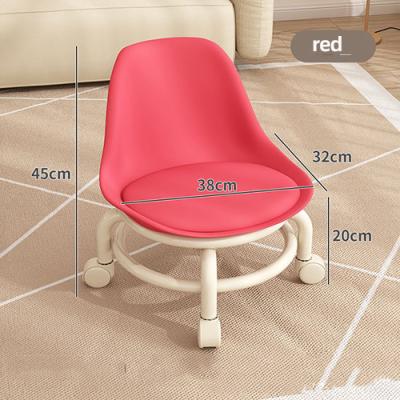 China OEM/ODM Low Stool With Back  For Children'S Rotating Leather Low Rolling Stool for sale