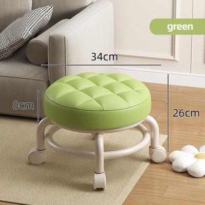 China Compact And Space Saving Round Low Stool  26*34cm Soft Padded Seat for sale