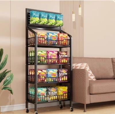 China Multi Level Snack Display Shelf For Popular Snacks At Convenience Stores And Cash Registers for sale