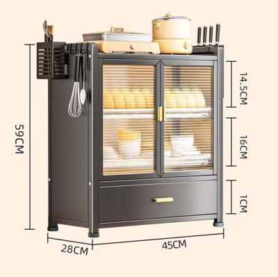 China Multi Functional Kitchen Mobile Storage Cabinet Anti Rust Treatment For Damp Environments And Resistant for sale