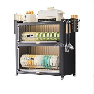 China 2-3 Floors Freestanding Pantry Cabinet / Kitchen Shelving Units Extended Simple Installation for sale