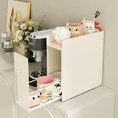 China Two Layer Dust Proof Cup Countertop Storage Cabinet Rack for sale