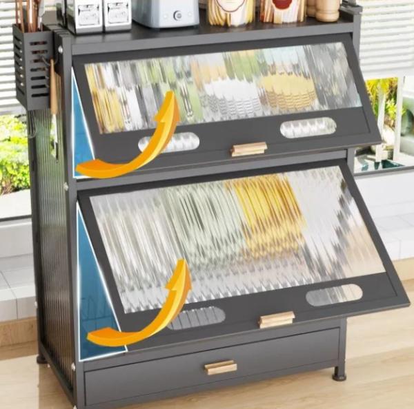 Quality Modern Dustproof Flip-Doors Kitchen Storage Cabinet with Ample Storage Capacity and Sturdy Durable Construction for sale