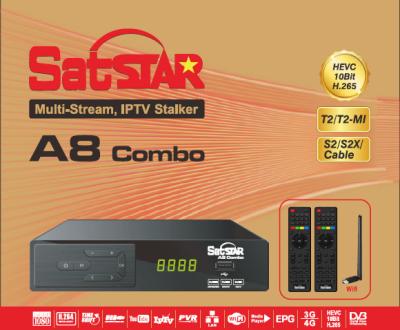 China Satstar S8HD Combo (S2/S2X+T2/HEVC H.265) for sale
