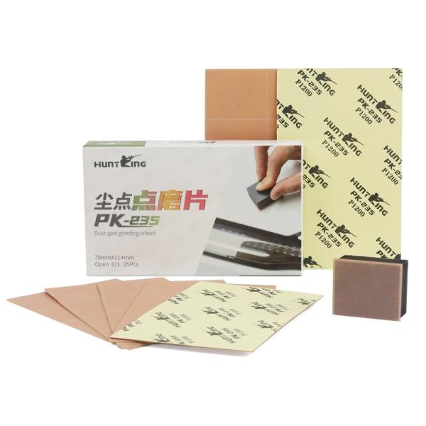 Quality HUNTKING PK235 Spot Sanding Sheets, 70x120mm Dry Grinding Abrasive Pads for Automotive Paint Defect Repair for sale