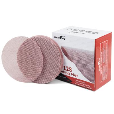 China HUNTKING HK128 Dust-Free Mesh Sanding Net, Hook & Loop Abrasive Discs for Automotive & Wood Sanding for sale