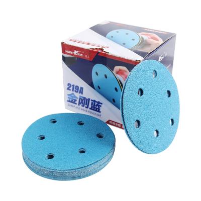 China 5/6 Inch Hook & Loop Sanding Discs, Alumina Mixed Abrasive 6/17 Hole Sandpaper for Metal, Wood, Automotive & Wall Finishing for sale