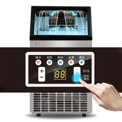 China Push Button Control Panel Ice Blocks Making Machine 80kg Countertop Ice Maker Machine for Commercial Purposes for sale