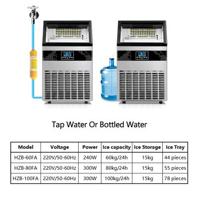 China 100kg Automatic Home Commercial Ice Cube Block Machine Ice Making Machine for Business Italian UV Printing NO App-Controlled for sale