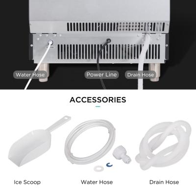 China 100kg Automatic Home Commercial Ice Cube Block Machine Ice Making Machine for Business Italian UV Printing NO App-Controlled for sale