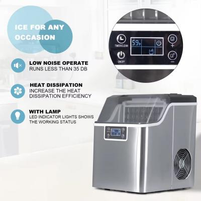 China 220V Mini Portable Ice Cube Block Making Automatic Countertop Ice Machines for Business Commercial Home Refrigerant R290 for sale