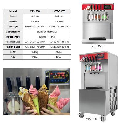 Quality 5 Flavors Automatic Soft Serve Ice Cream Maker for Automatic Function Business for sale