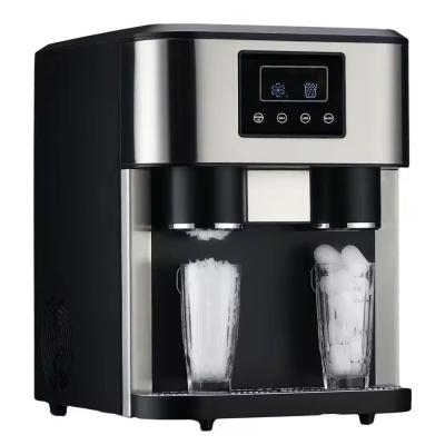 China Noise Level 40 Ice Block Pellet Making Machine Automatic Home Office 18kg Small Countertop Portable Nugget Ice Maker for Commercial Ice Crusher for sale