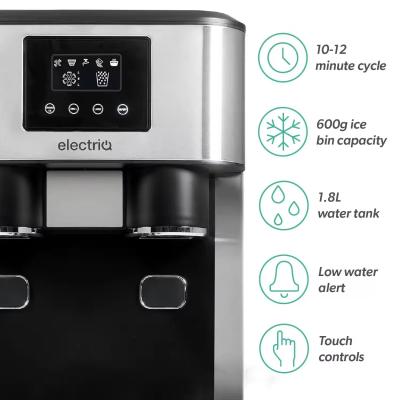 China Noise Level 40 Ice Block Pellet Making Machine Automatic Home Office 18kg Small Countertop Portable Nugget Ice Maker for Commercial Ice Crusher for sale