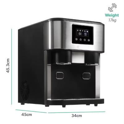China 18kg Mini Small Countertop Crusher Pellet Nugget Portable Ice Maker Automatic for Home Office Ice Production Efficiency for sale