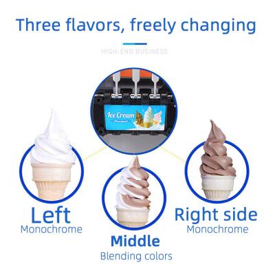 China Commercial Yogurt Ice Cream Machine Automatic Soft Serve Maker with 6 Quart Capacity and R22/R410A/R404A Refrigerant for sale
