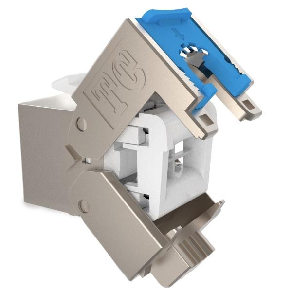 FTP CAT6A Keystone Jack Toolless RJ45 Socket 50u Inch Gold Plated