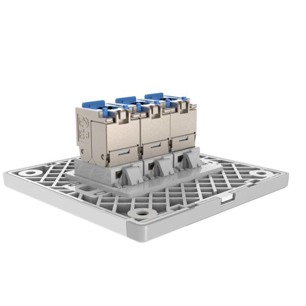 FTP CAT6A Keystone Jack Toolless RJ45 Socket 50u Inch Gold Plated