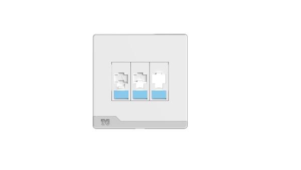 Super Thin RJ45 Network Faceplate 86x86mm Flat Wall Plate
