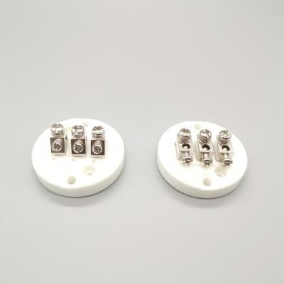 China High Performance 3p-c  Thermocouple White Brass High Temperature Electric Ceramic Terminal Block for sale