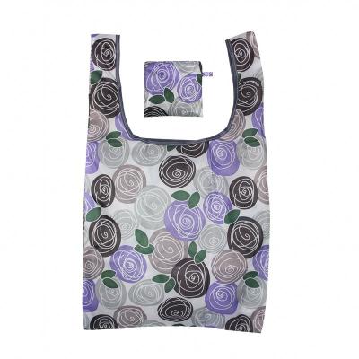 China Logo Grocery Reusable Custom Pocket Eco-Friendly Ripstop Recyclable Nylon Bags Polyester Reusable Folding Shopping Bag for sale