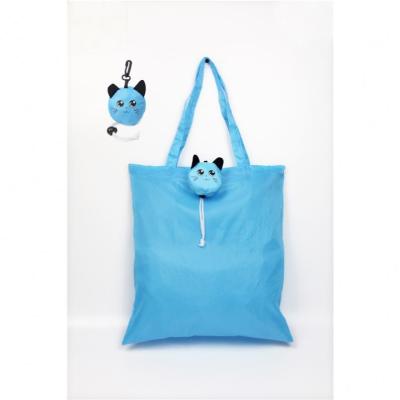 China New Reusable Portable Polyester Folding Packaging Shopping Bag Small Foldable Shopping Bag for sale