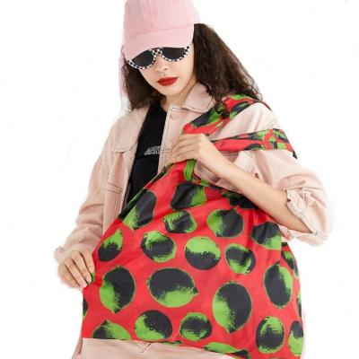 China Customized Foldable Shopping Bag Reusable Cheapest Polyester Reusable Tote Shopping Bag for sale