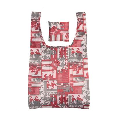 China Custom Strong Wholesale Reusable Reusable Shopping Bags With Logo Washable Foldable Eco Polyester Grocery Packaging for sale