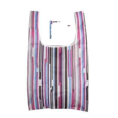 China Hot Sale Reusable Recycle Eco Friendly Wholesale Polyester Foldable Sbags With Logos Reusable Grocery Bags for sale