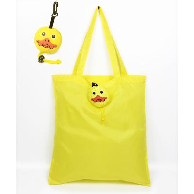 China Large Capacity Reusable Bulk Cute Animal Pattern Custom Design Burgundy Washable Reusable Nylon Collapsible Grocery Shopping Bags for sale